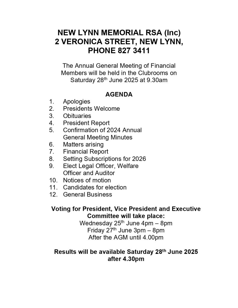 New Lynn RSA, Restaurant, Social Community Club